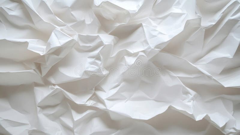 Crumpled White Paper Texture Background Stock Illustration ...
