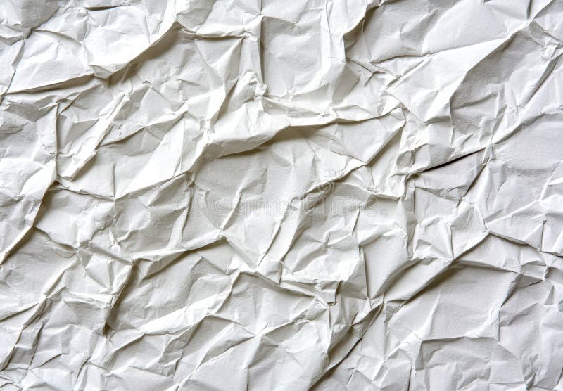 Crumpled White Paper Texture Background Stock Illustration ...