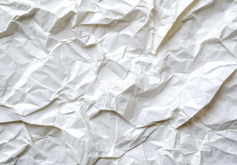 Crumpled White Paper Texture Background Stock Illustration ...