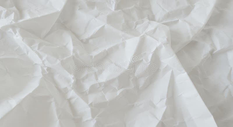 Crumpled White Paper Texture Background - High-Resolution Image for ...