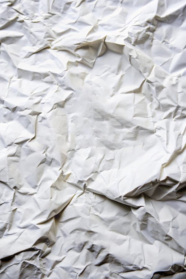 Crumpled White Paper Texture Background with Space for Text Stock ...