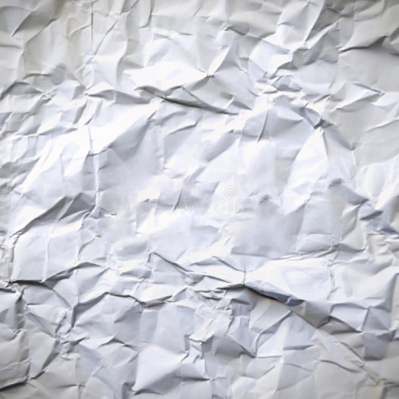 Crumpled White Paper Texture Background with Space for Text Stock ...