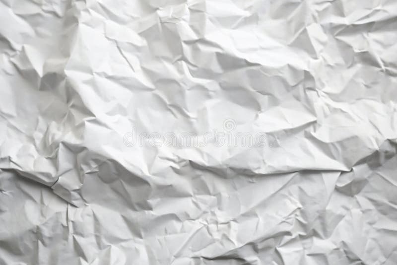 Crumpled White Paper Texture Background with Space for Text Stock ...