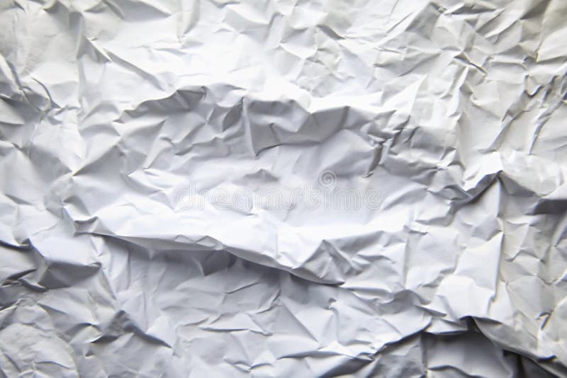 Crumpled White Paper Texture Background with Space for Text Stock ...