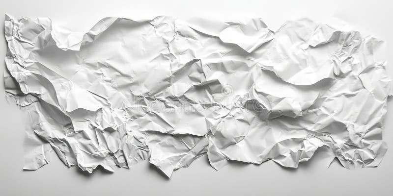 Crumpled White Paper Texture for Creative Backgrounds and Designs Stock ...