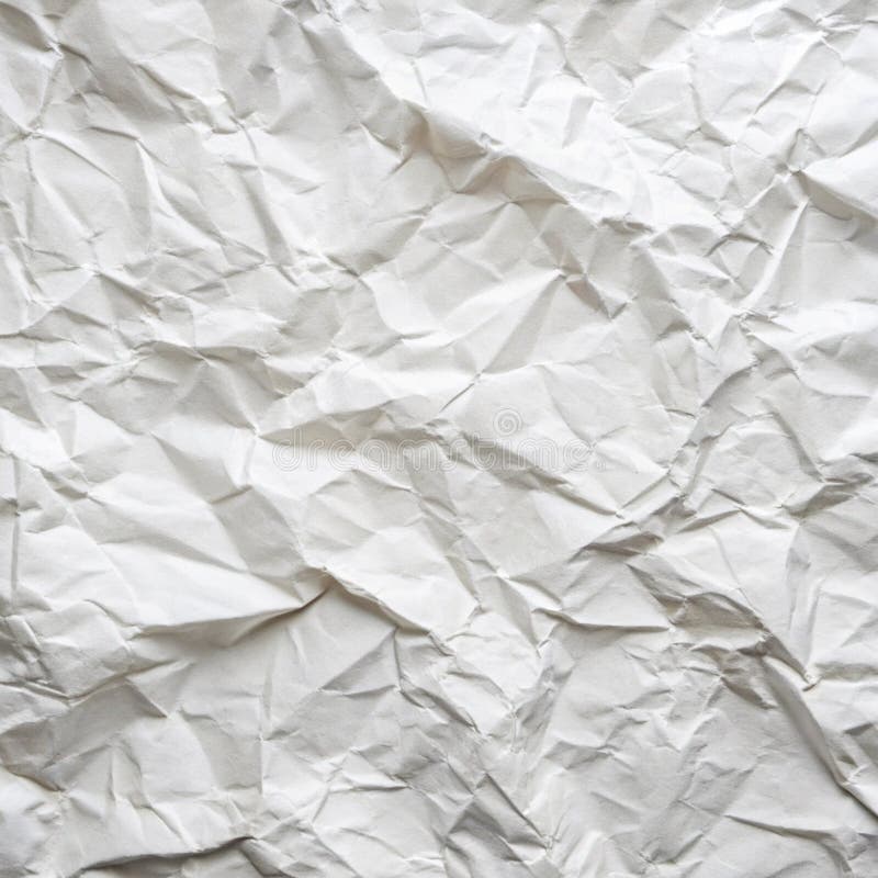 Crumpled White Paper Texture for Creative Design Stock Illustration ...