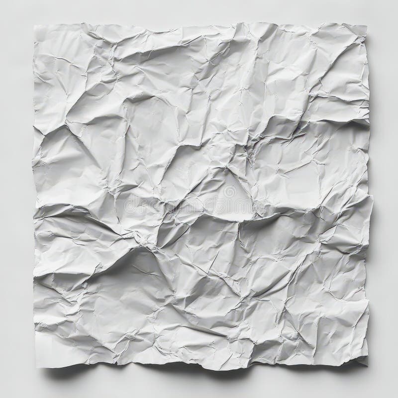 Crumpled White Paper Texture with Deep Creases and Unique Patterns ...