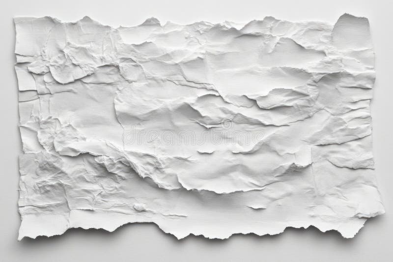 Crumpled White Paper Texture on a Flat Surface Stock Illustration ...