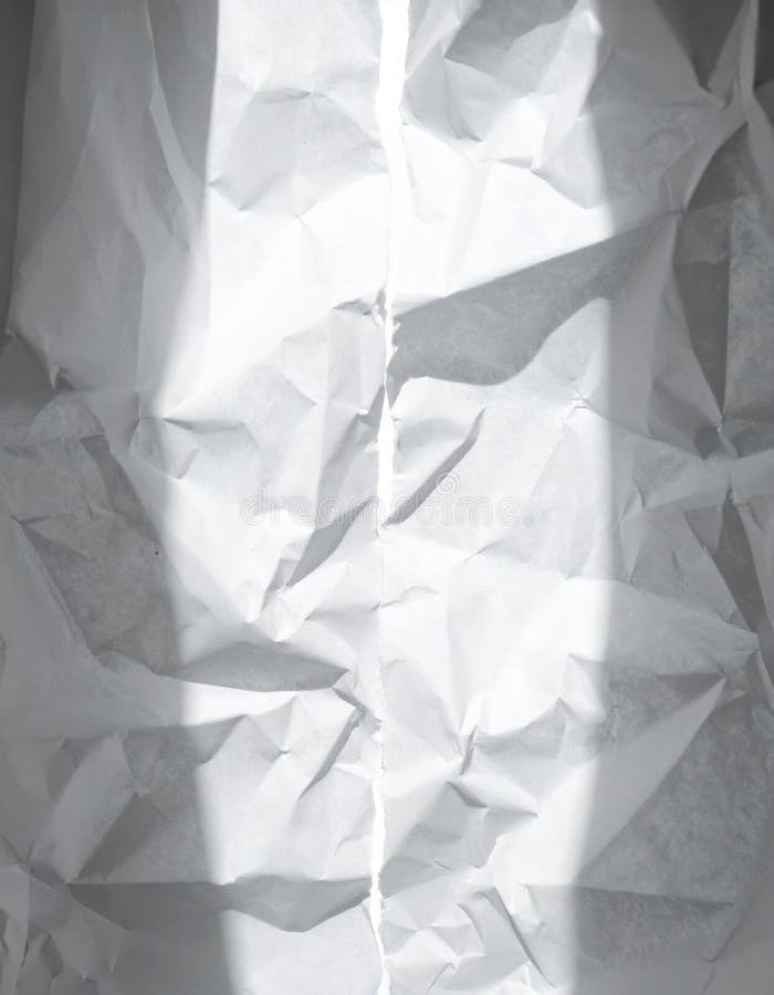 Crumpled White Paper Texture with Light and Shadow Stock Illustration ...
