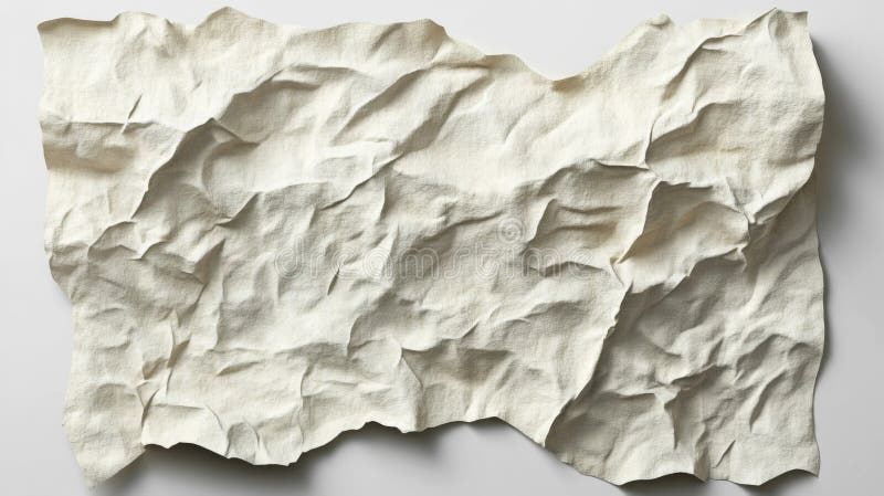 Crumpled White Paper Texture on a Neutral Background Stock Illustration ...