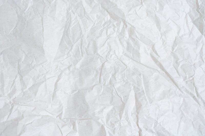 Crumpled White Paper Texture, Place for Text Stock Photo - Image of ...