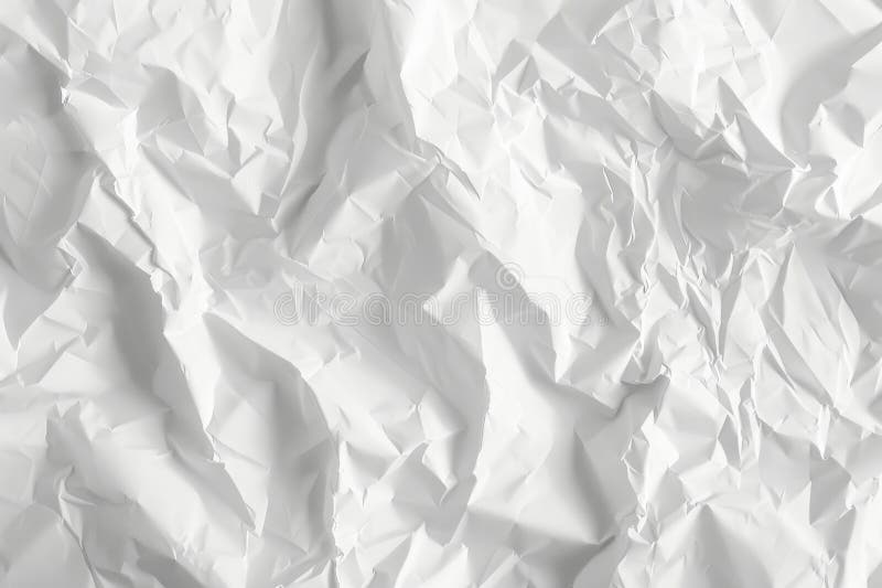Crumpled White Paper Texture Stock Image - Image of pattern, texture ...