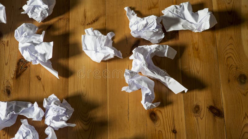 Crumpled Paper on Floor stock photo. Image of paper, home - 839806