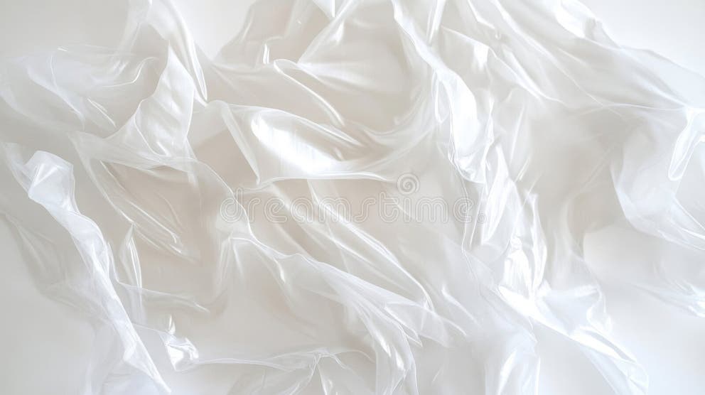 Crumpled White Plastic Sheet Texture Background Stock Illustration ...