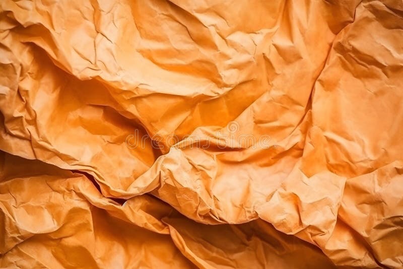 Crumpled Yellow Paper. Neural Network AI Generated Stock Image - Image ...