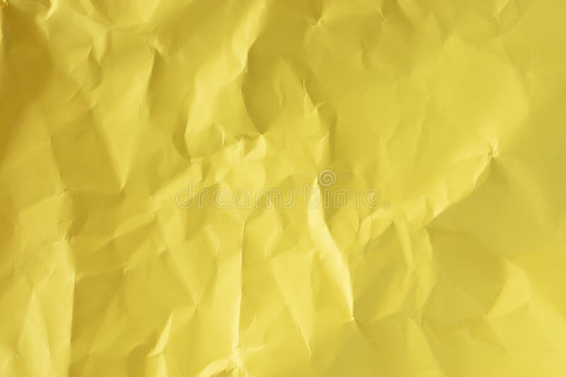 Crumpled Yellow Paper Texture Flat Lay Stock Photo - Image of grungy ...