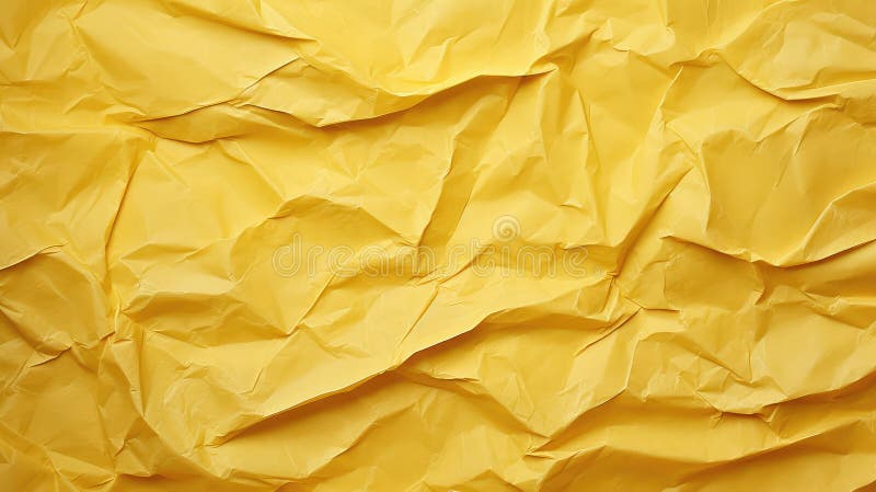 Crumpled Yellow Paper Texture Stock Illustration - Illustration of ...