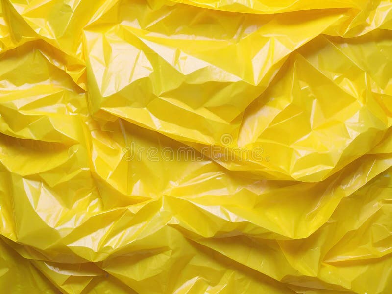Crumpled Yellow Plastic Texture Stock Illustration - Illustration of ...