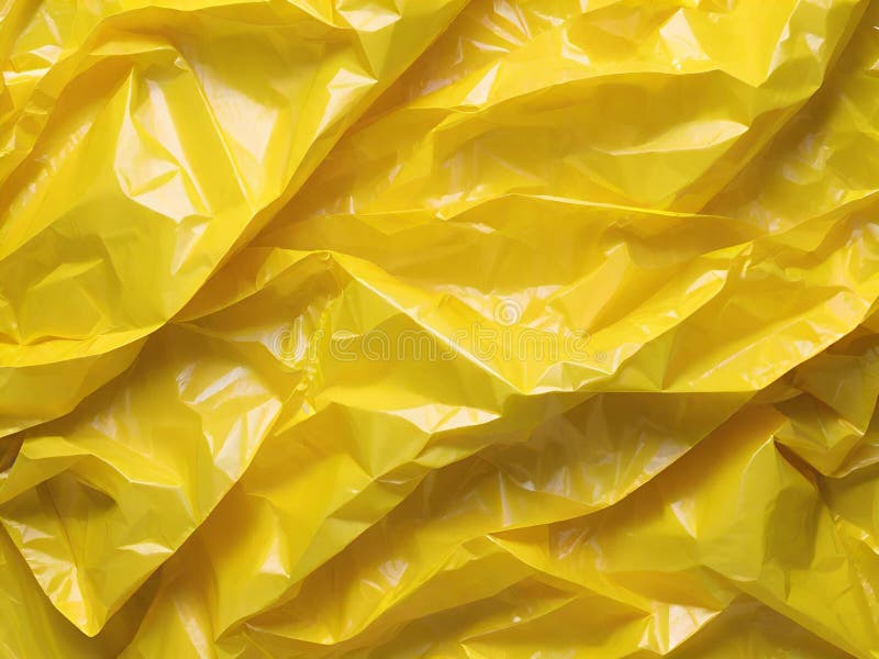 Crumpled Yellow Plastic Texture Stock Illustration - Illustration of ...