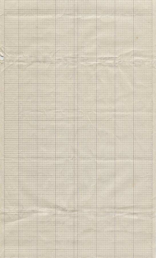 Crumpled Yellow Squared Paper Tape for Output on Older Computers Stock ...