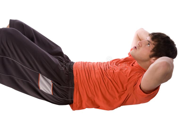 Crunch stock image. Image of adult, model, muscular, american - 12721043