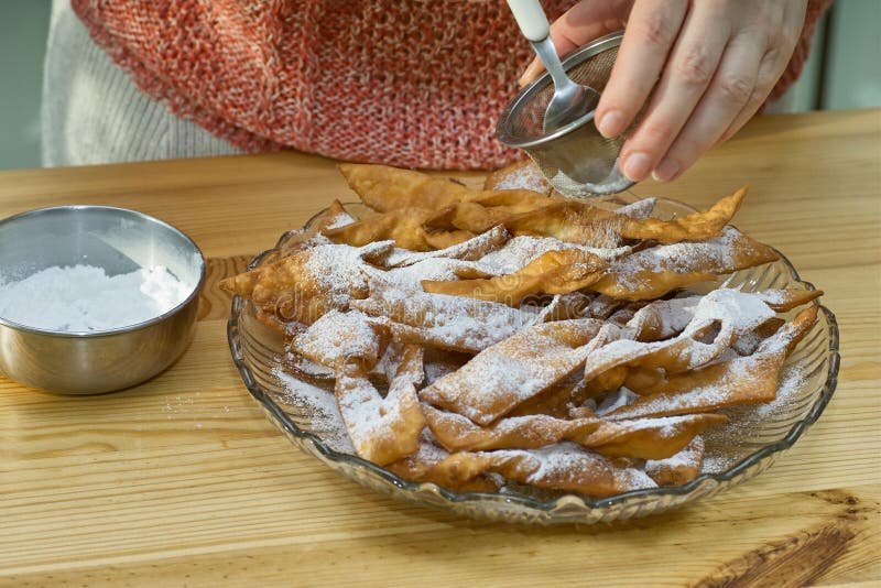 Crunch Cakes Called Faworki. Stock Photo - Image of polish, sugar: 37481334