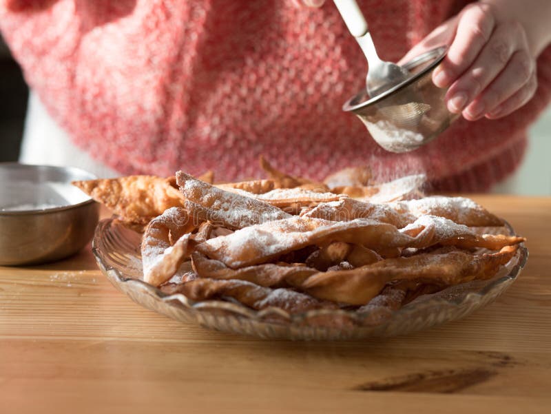 Crunch Cakes Called Faworki. Stock Image - Image of fried, faworek ...