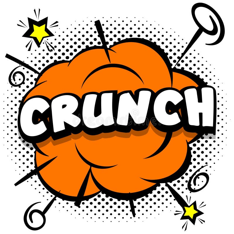 Crunch Comic Bright Template with Speech Bubbles on Colorful Frames ...