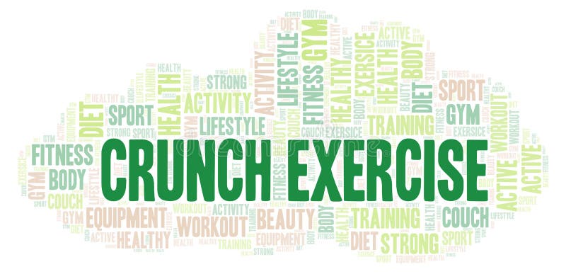 Crunch Exercise word cloud stock illustration. Illustration of word ...