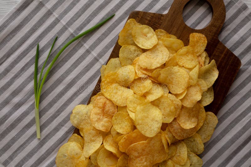 Crunch Onion Potato Chips Top View Stock Photos - Free & Royalty-Free ...