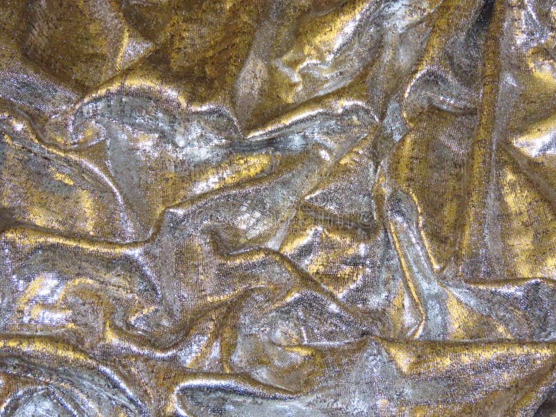 Crunched bronze textile stock image. Image of folds - 194907561