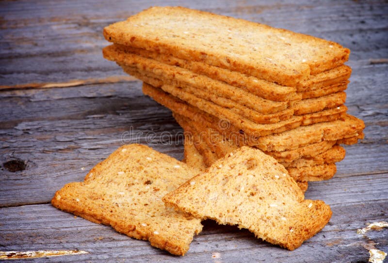 Crunchy Bread Slices stock image. Image of eating, meal - 36713525