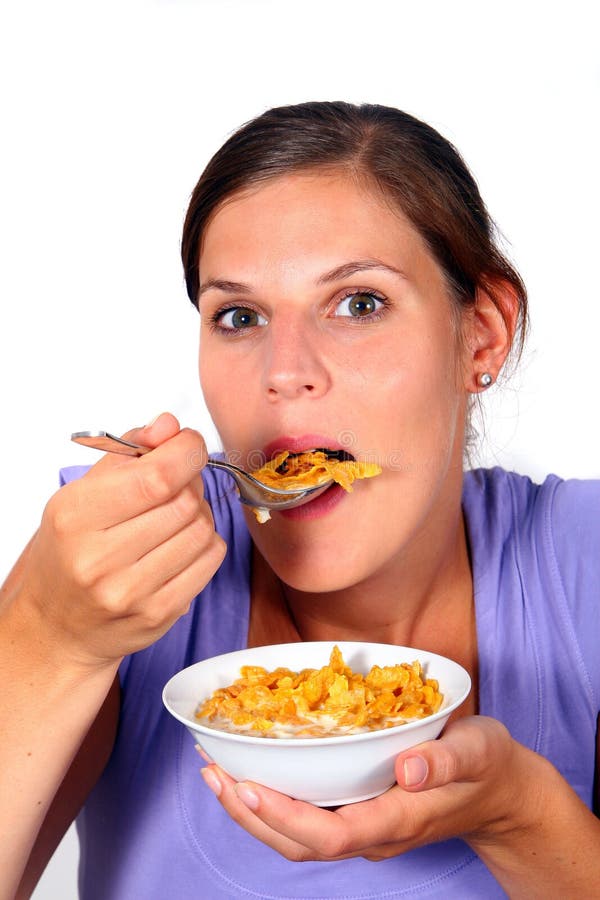 Crunchy Breakfast stock photo. Image of lady, grain, corn - 6053006