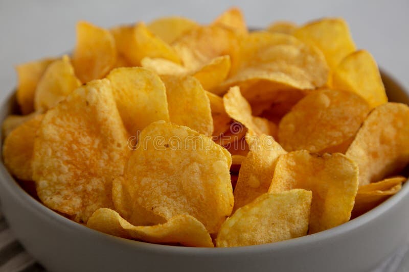 Crunchy Cheese Flavored Potato Chips Ready To Eat Stock Image - Image ...