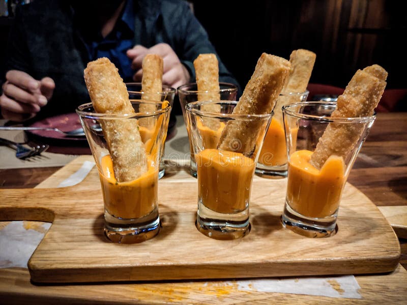 Crunchy Cheesy Sticks in Starters Stock Image - Image of cream ...