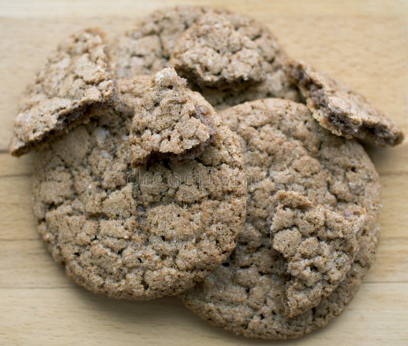 Crunchy cookies stock photo. Image of cake, rustic, chocolate - 66149276