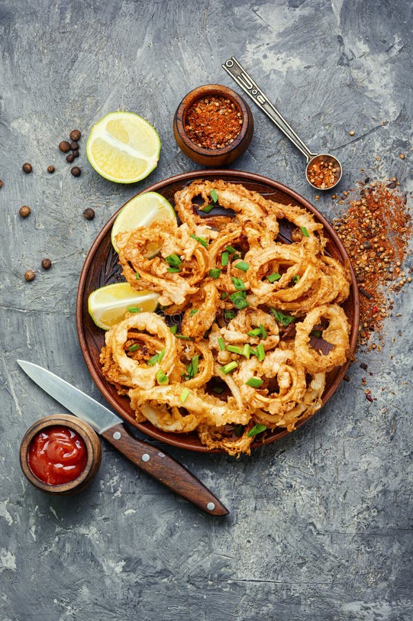 Fried Squid with Vegetables Stock Image - Image of filled, filling ...