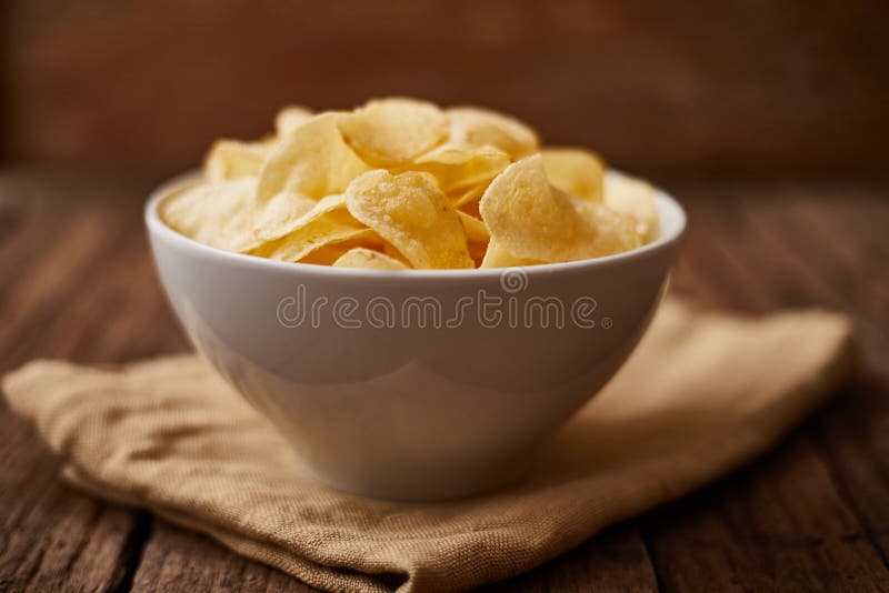 Potato Chips for a Tasty Snack Break Stock Photo - Image of calories ...