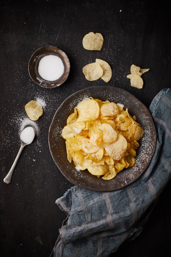 Potato Chips for a Tasty Snack Break Stock Image - Image of crunchy ...