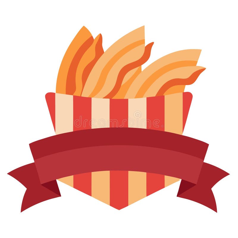 Crunchy Fried Bacon Strips Background Full Frame Banner. Stock Vector ...