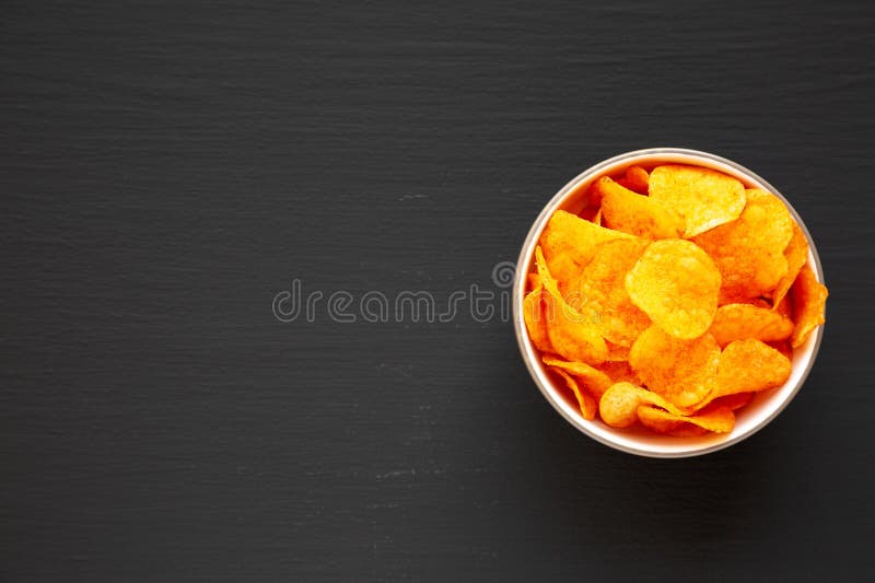 Crunchy Paprika Potato Chips Ready To Eat Stock Image - Image of ...