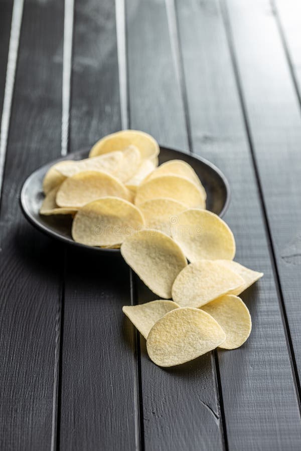 Crunchy Potato Chips. Potato Crisps Stock Photo - Image of meal, chip ...