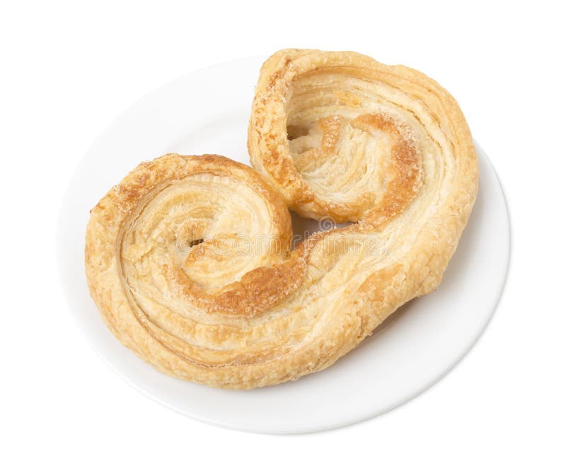 Crunchy Puff Pastry in a White Plate. Stock Photo - Image of healthy ...