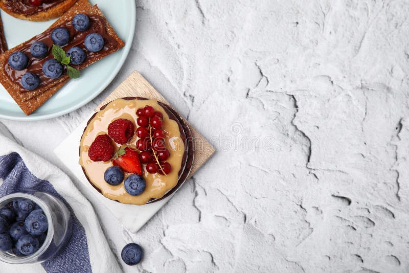 Crunchy Rice Cakes and Rye Crispbreads with Different Toppings on White ...