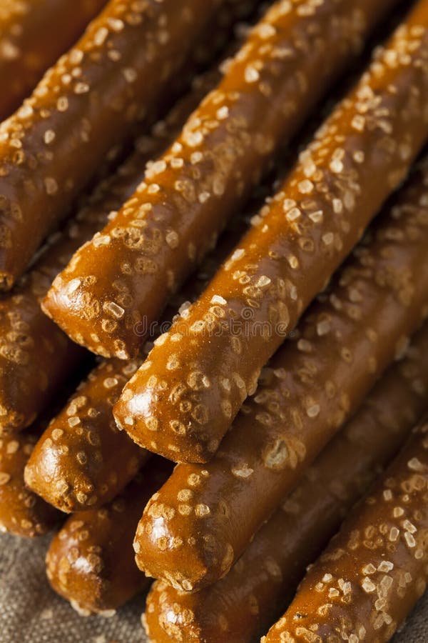 Crunchy Salty Pretzel Rods stock image. Image of food - 77308063