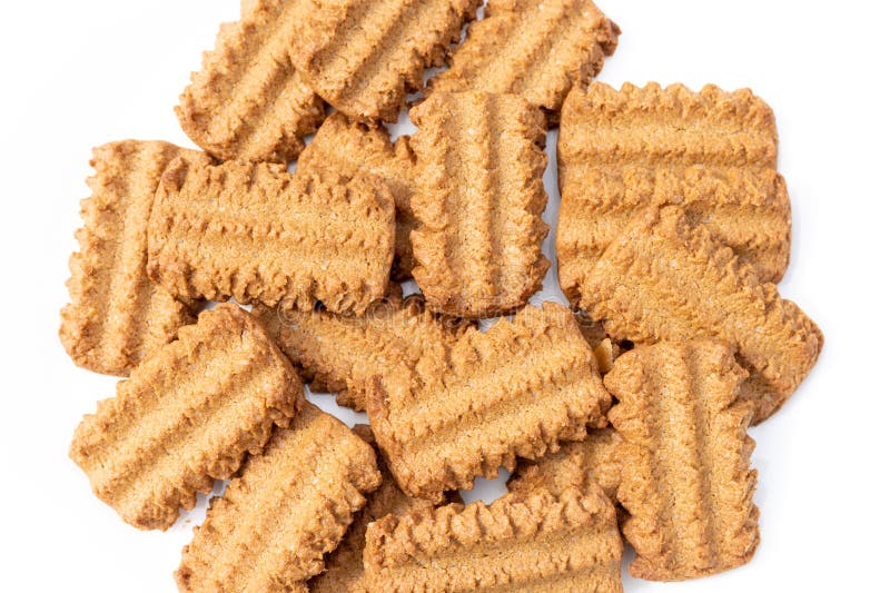 Crunchy Sugar Sweet Biscuits Closeup Stock Image - Image of heap ...