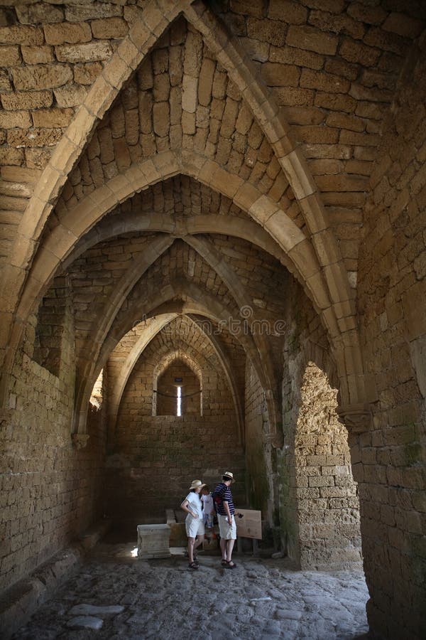 Crusader Architecture in Caesarea, Israel Stock Photo - Image of land ...