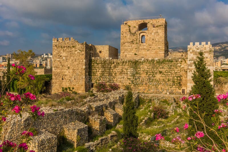 Castle in Byblos, Lebanon stock photo. Image of historic - 157728