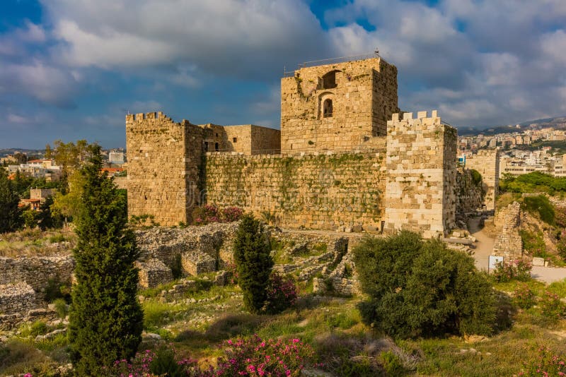 The Crusader Castle Byblos Jbeil Lebanon Stock Photo - Image of ...
