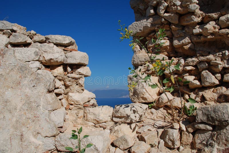 Crusader Castle, Halki Island Stock Photo - Image of ancient, historic ...